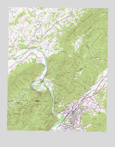 Erwin, TN Topographic Map - TopoQuest