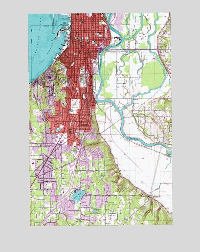Everett, WA Topographic Map - TopoQuest