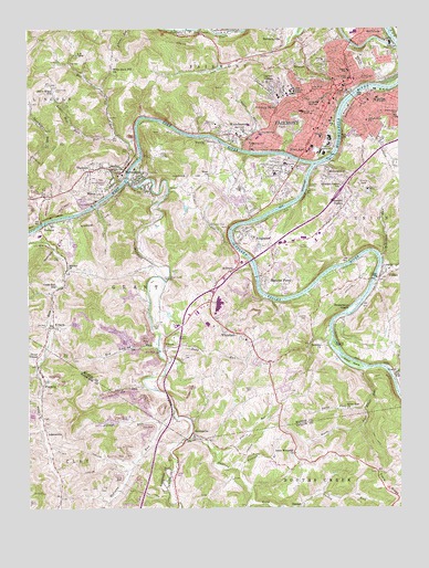 Fairmont West, WV Topographic Map - TopoQuest