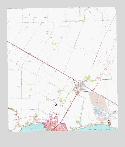 Gregory, TX Topographic Map - TopoQuest