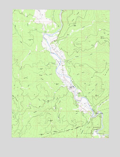 Hoopa, CA Topographic Map - TopoQuest