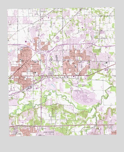 Hurst, TX Topographic Map - TopoQuest