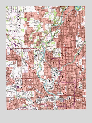 Indianapolis West, IN Topographic Map - TopoQuest