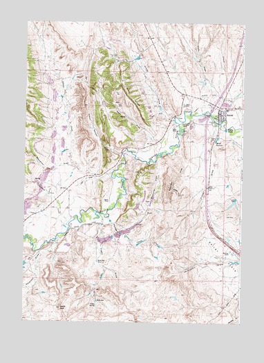 Kaycee, WY Topographic Map - TopoQuest