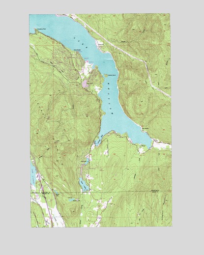 Lake Whatcom, WA Topographic Map - TopoQuest