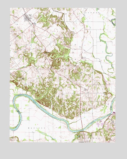 Monroe City, IN Topographic Map - TopoQuest