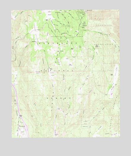 Mount Laguna, CA Topographic Map - TopoQuest