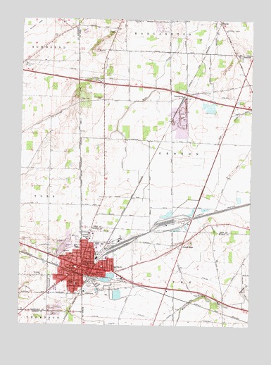 Bellevue, OH Topographic Map - TopoQuest