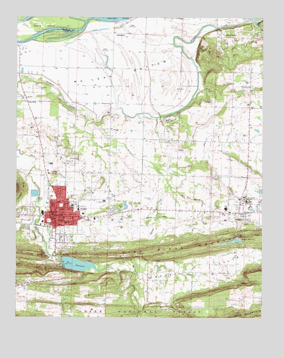 Paris, AR Topographic Map - TopoQuest