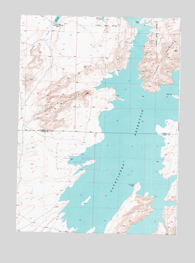 Pathfinder Reservoir NW, WY Topographic Map - TopoQuest