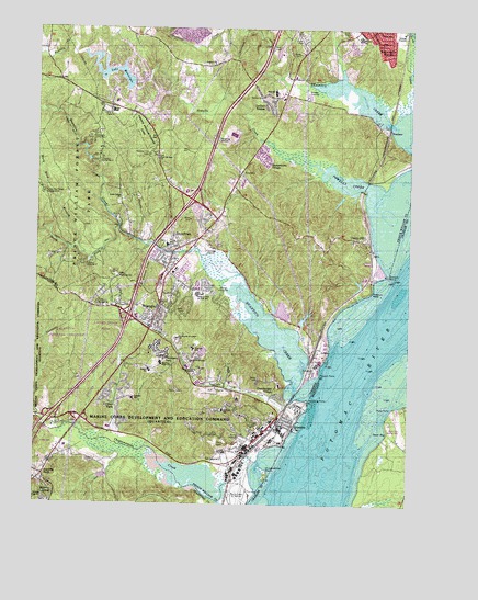 Quantico, VA Topographic Map - TopoQuest
