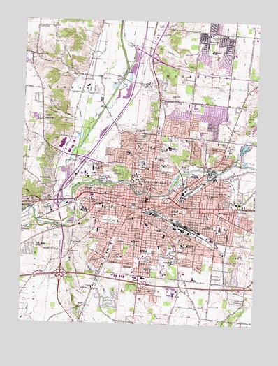 Springfield, OH Topographic Map - TopoQuest