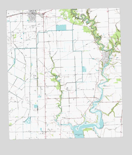 Blessing, TX Topographic Map - TopoQuest