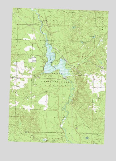 Alcona Dam Pond, MI Topographic Map - TopoQuest