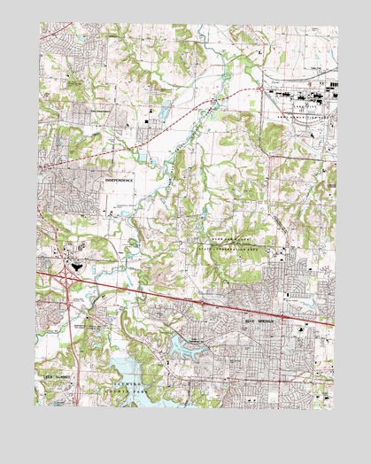 Blue Springs, MO Topographic Map - TopoQuest