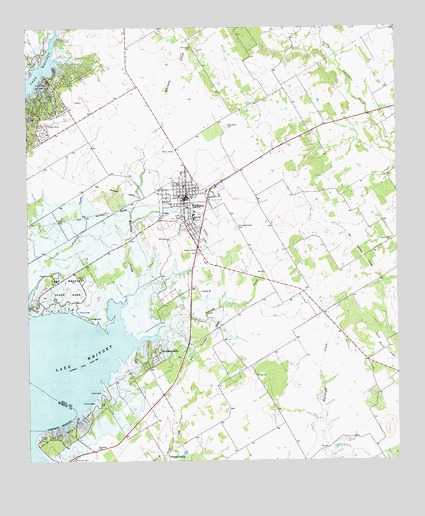 Whitney, TX Topographic Map - TopoQuest