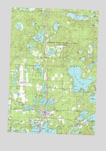 Woodruff, WI Topographic Map - TopoQuest
