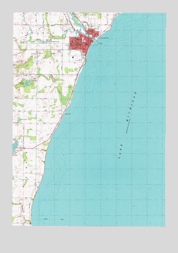 Algoma, WI Topographic Map - TopoQuest