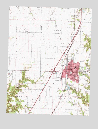 Litchfield, IL Topographic Map - TopoQuest