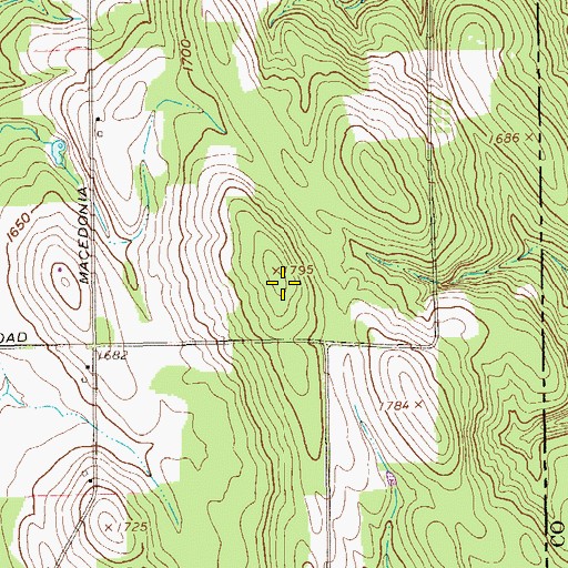 Drumlin Topographic Map
