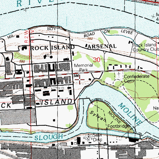 Rock Island Arsenal Map