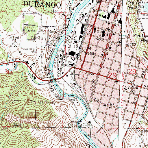 Durango Silverton Train Map