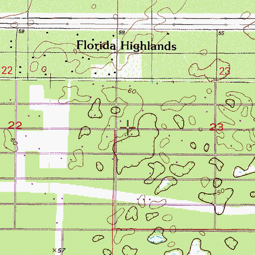 Highlands County Florida Topographic Map