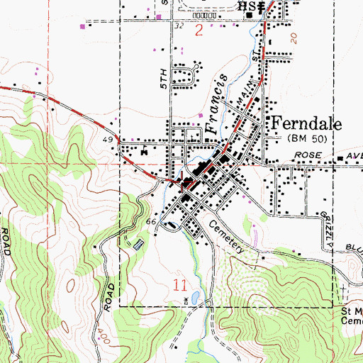 Ferndale California Map View