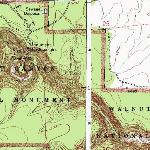 Walnut Canyon National Monument Map