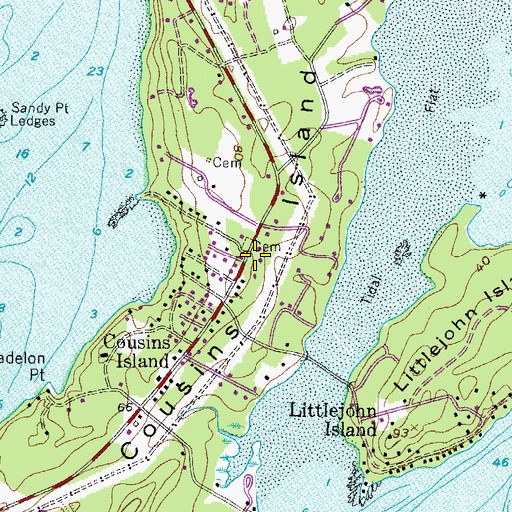 Map Of Cousins Island Maine